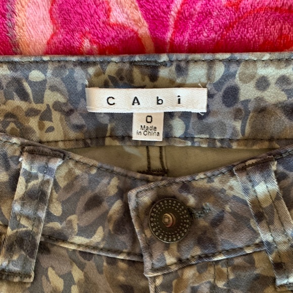 CAbi | Jeans | Cabi Skinny Dotted Camo Pants Size | Poshmark